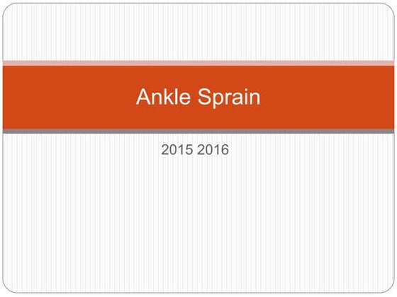 Ankle sprain | PPT