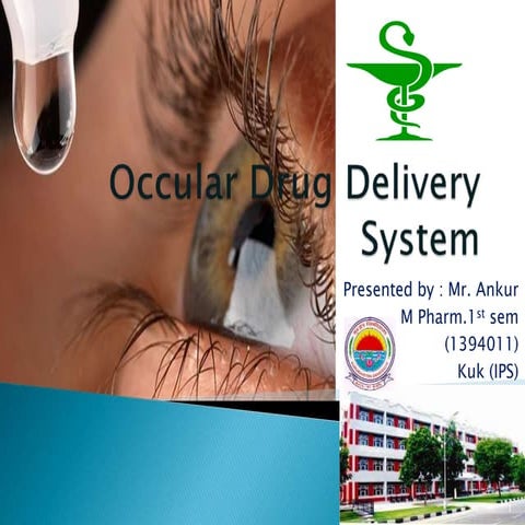 ocular drug delivery system | PPT