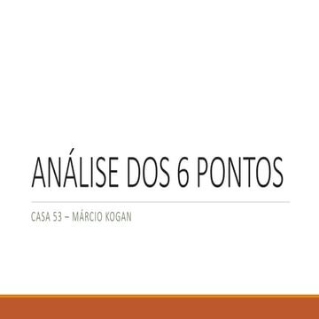 Análise dos Pontos Arquitetônicos - Arquiteto Márcio Kogan | PDF