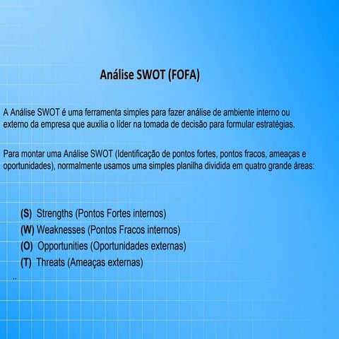 Análise swoft | PPT