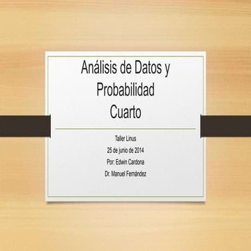 Análisis de datos y probabilidad 3 | PPT