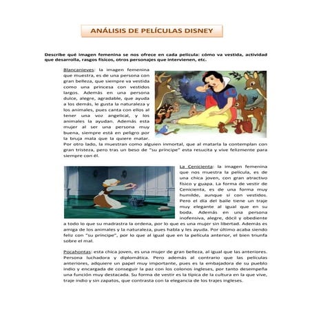 Análisis de películas disney | DOCX