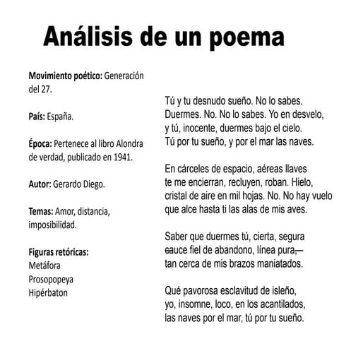 Análisis de un poema | PPTX