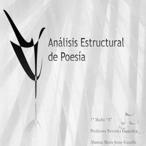 Análisis estructural de poesía | PPTX