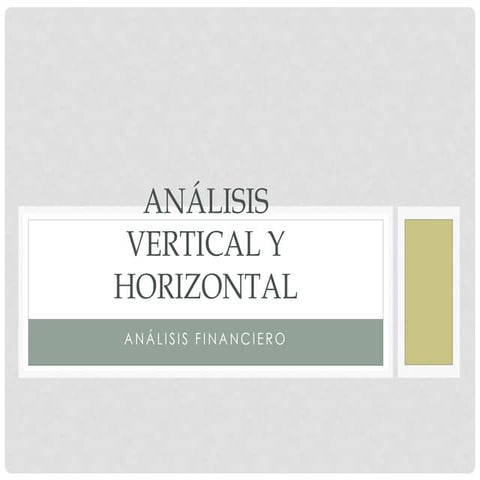 Análisis horizontal y vertical | PDF