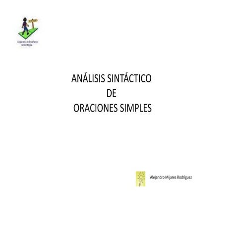 Análisis sintáctico de oraciones simples | PPTX