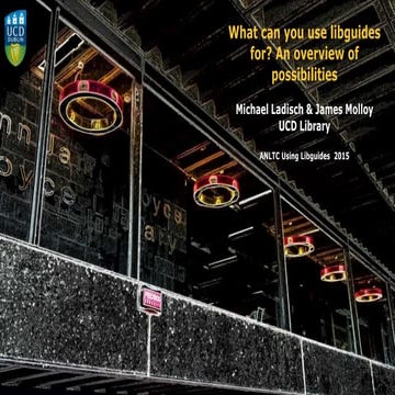 What can you use LibGuides for? An overview of possibilities | PPT