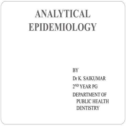 Analytical epidemiology (1) | PPT