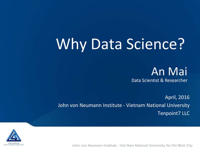 Grokking Techtalk 11 Why Data Science Ppt