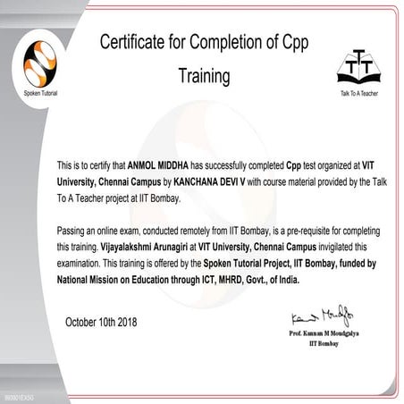 Anmol middha-participant-certificate | PPT