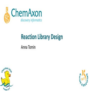 EUGM 2013 - Anna Tomin (ChemAxon) - Reaction Library Design | PDF ...