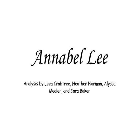Annabel Lee | PPT