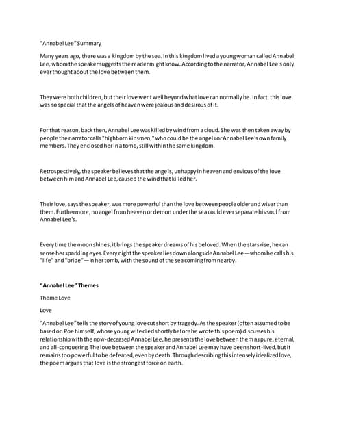 Annabel Lee | PPT