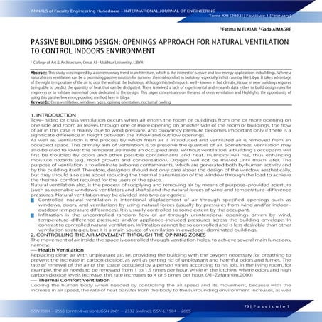 Passive building design opening approach | PDF