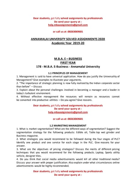 Annamalai solved assignment HR YEAR 1 2 | DOCX