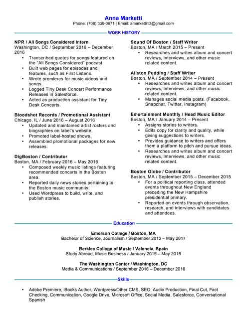 Resume 5 | PDF
