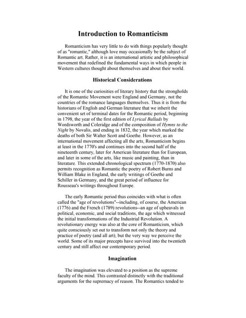 Romanticism Powerpoint | PPTX