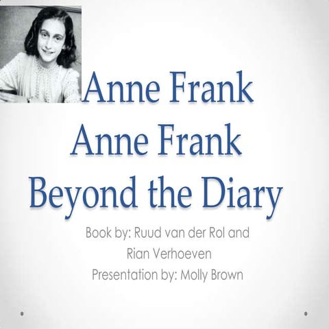 Anne Frank Courage Project | PPTX | Desserts and Baking | Food & Drink