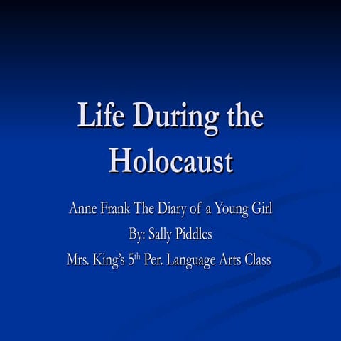 The diary of anne frank | PPT