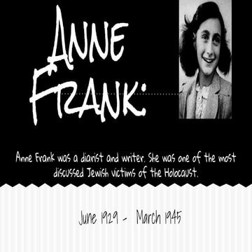 Anne frank by mateo rath | PPTX
