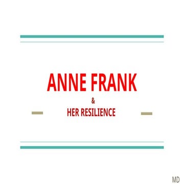 ANNE FRANK biography and her ressilience.pptx