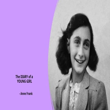 The Diary of a Young Girl by Anne Frank: Book Review | PPTX