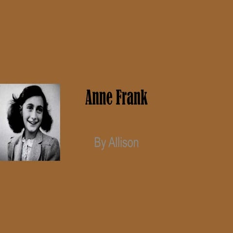 Anne frank1 | PPT