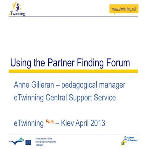 Using the Partner Finding Forum | PPT