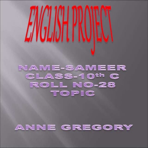 Anne Gregory.ppt