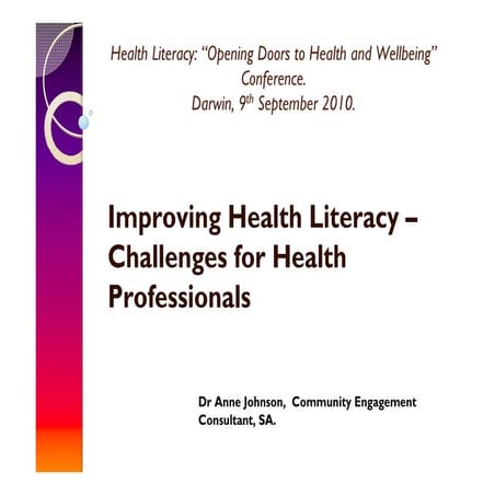 Don Nutbeam | The evolving concept of health literacy | PDF