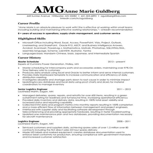 Anne Marie Guldberg Resume | DOCX