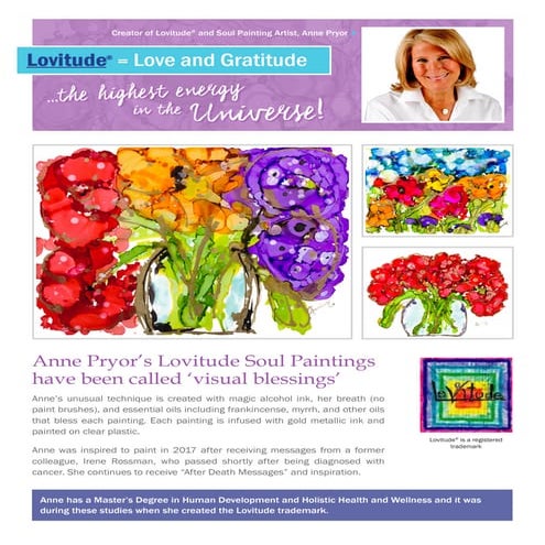 Anne Pryor Lovitude Soul Painter Bio | PDF
