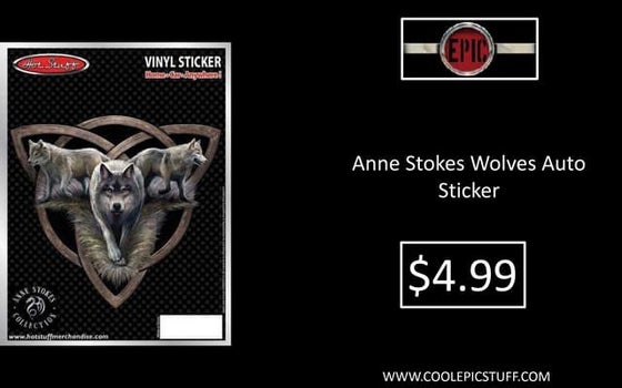 Dragon Rose 3 In 1 Anne Stokes Large Auto Sticker | PPT
