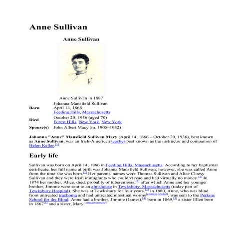 Anne sullivan | DOCX