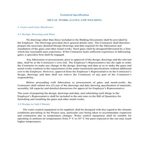 Design Aspects of Gates of Dam | PDF