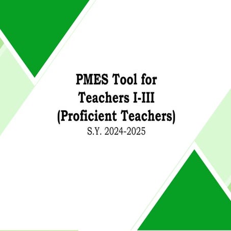 Annex A Pmes Tool For Proficient Teachers Sy 2024 2025 1 Pdf