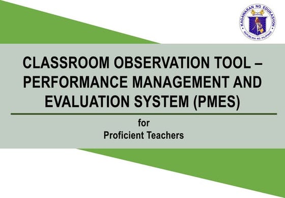 Classroom Observation Indicators PEMS 2024-2025 | PPTX