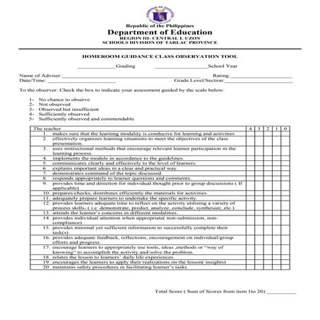 Classroom observation-guide-deped | DOCX