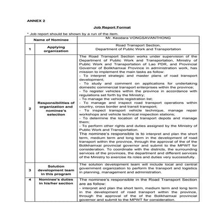 Annex2 job report | DOC