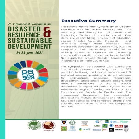 2nd International Symposium on Disaster Resilience and Sustainable ...