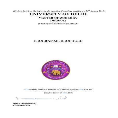 BSc Zoology UG CBCS Syllabus WEF AY 2025-26 | PDF