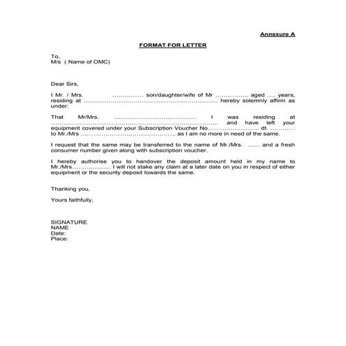 Kyc format new version ii Indane Gas Connection | PDF