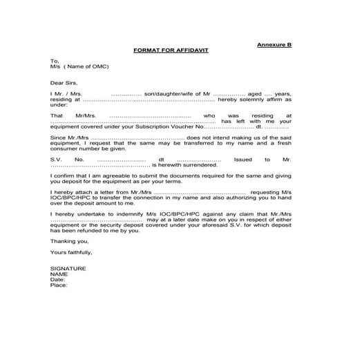 Kyc format new version ii Indane Gas Connection | PDF