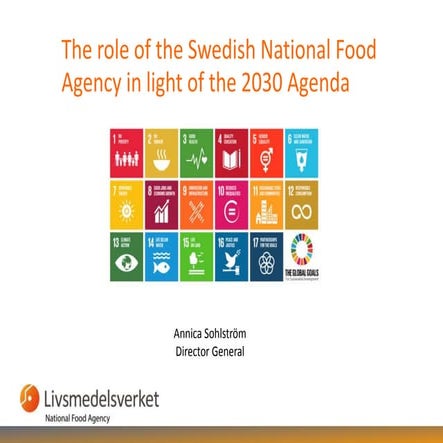 The role of the National Food Agency in light of the 2030 Agenda | PPT