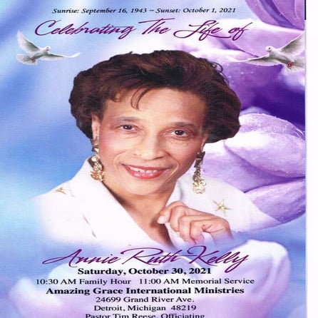 Annie huguly kelly obit program11052021 | PDF