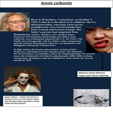 The life of annie leibovitz... | PPT