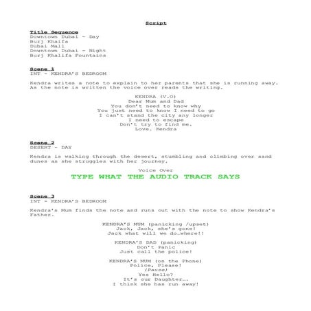 Annika script word | DOCX