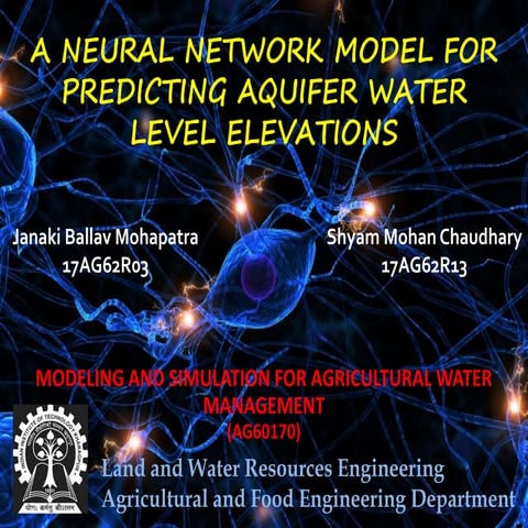 Ann in water level prediction | PPTX