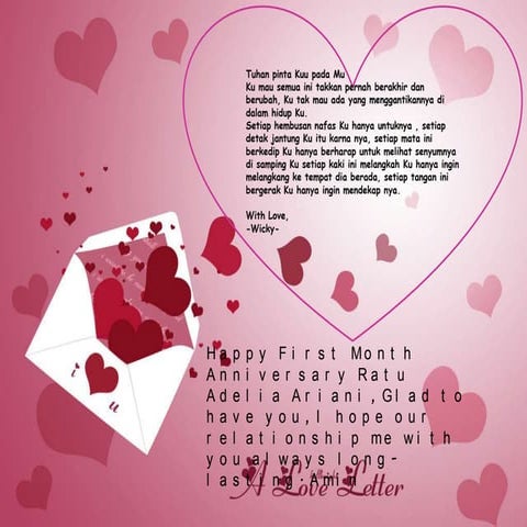 Happy First Month Anniversary | PPTX