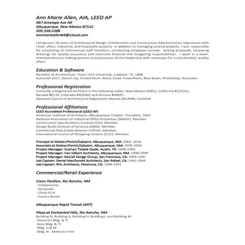 Ann Marie Allen Resume 2017 | PDF